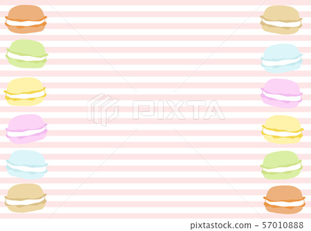 Background Macaroon and Border Vector... - Stock Illustration [57010888 ...