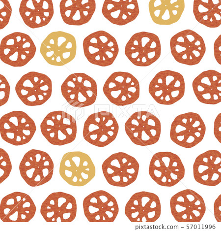 Lotus root hand drawn pattern - Stock Illustration [57011996] - PIXTA