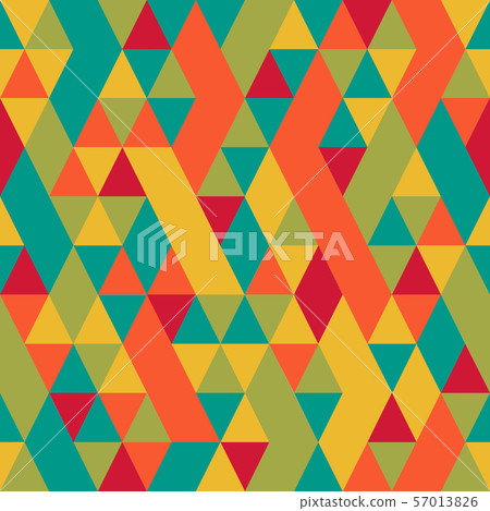 Seamless colorful abstract triangles pattern. - Stock Illustration ...