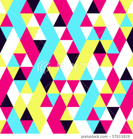 Seamless colorful abstract triangles pattern. - Stock Illustration ...