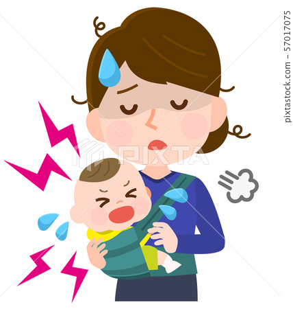 Illustration of worrying about mothers raising... - Stock Illustration ...