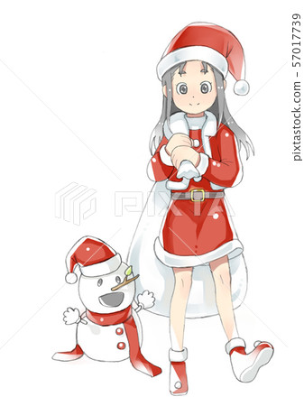 Girl santa claus - Stock Illustration [57017739] - PIXTA