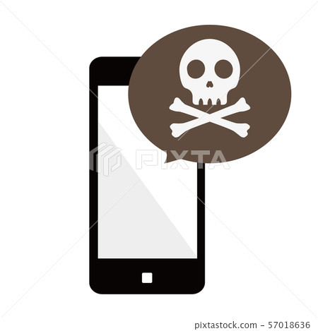 Smartphone and skull - Stock Illustration [57018636] - PIXTA