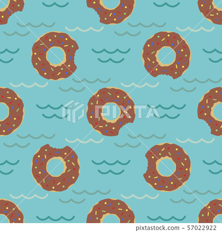 Vector seamless swimming pool float rings pattern - Stock Illustration ...