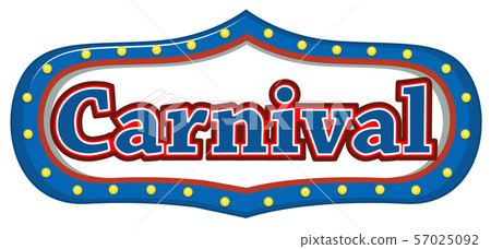 Sign template at fun fair - Stock Illustration [57025092] - PIXTA