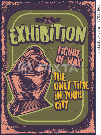 Poster design with illustration of a knight - Stock Illustration ...