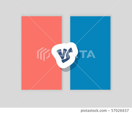 Versus screen vector illustration. Vs card. - Stock Illustration ...