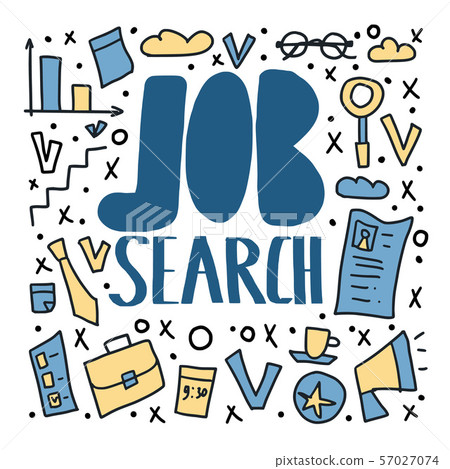 Job search concept. Vector design illustration. - Stock Illustration ...