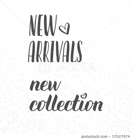New arrivals and New collection signs with - Stock Illustration ...