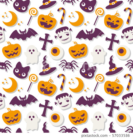 Halloween seamless pattern background material - Stock Illustration ...