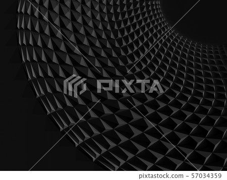 Abstract 3d round parametric black structure - Stock Illustration ...
