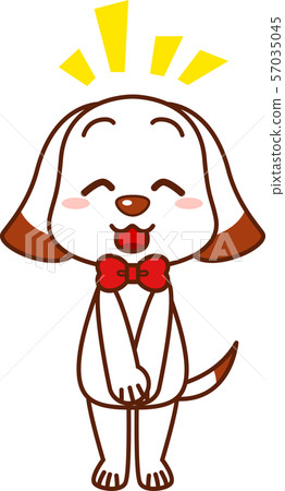 Dog bowing - Stock Illustration [57035045] - PIXTA