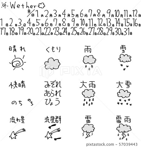 Simple weather mark monochrome - Stock Illustration [57039443] - PIXTA