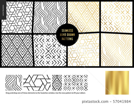 Hand drawn Patterns - white - Stock Illustration [57041984] - PIXTA