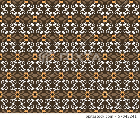 seamless floral ornament pattern vector - Stock Illustration [57045241 ...