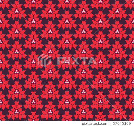 seamless floral ornament pattern vector - Stock Illustration [57045309 ...