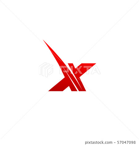 Trendy creative stylish sliced X initial based - Stock Illustration ...