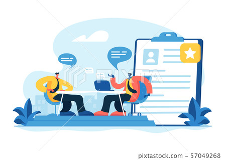 Job interview concept vector illustration - Stock Illustration ...