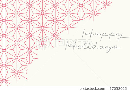 Japanese pattern Christmas card - Stock Illustration [57052023] - PIXTA
