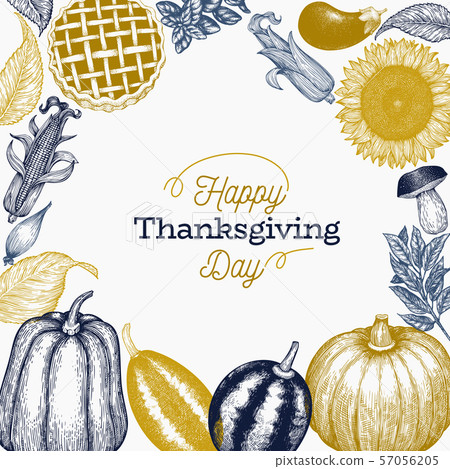 Happy Thanksgiving Day design template. Vector - Stock Illustration ...
