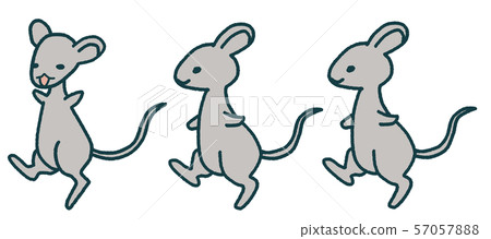 Marching mouse New Year's card illustration... - Stock Illustration ...