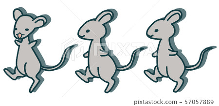 Marching mouse New Year's card illustration... - Stock Illustration ...