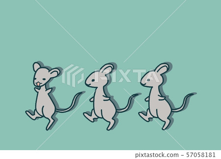 Marching mouse New Year's card template... - Stock Illustration ...