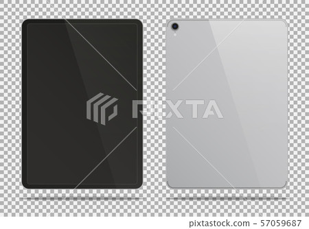 Realistic silver tablet pc. - Stock Illustration [57059687] - PIXTA