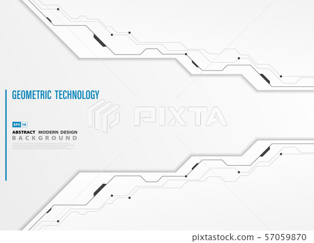 Abstract modern technology white template - Stock Illustration ...