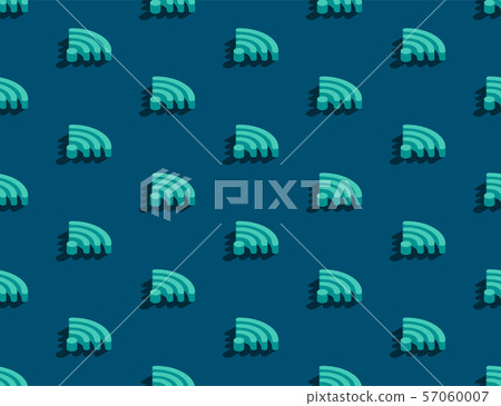 Wifi sign and symbol 3D isometric seamless... - Stock Illustration ...