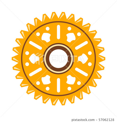 Yellow gear wheel or cog - Stock Illustration [57062128] - PIXTA