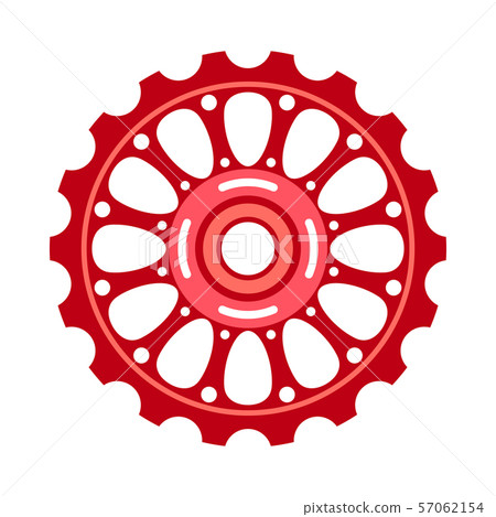 Red gear wheel or cog - Stock Illustration [57062154] - PIXTA