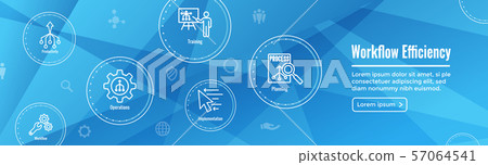Workflow Efficiency Icon Set and Web Header Banner - Stock Illustration [57064541] - PIXTA