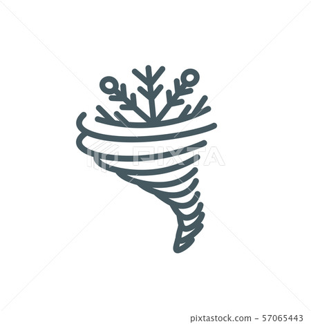 Bomb Cyclone icon with cyclone, tornado, & - Stock Illustration ...