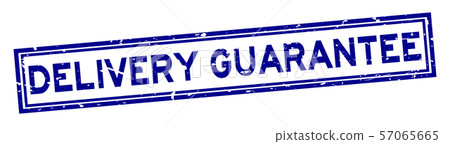Grunge blue delivery guarantee word square... - Stock Illustration [57065665] - PIXTA
