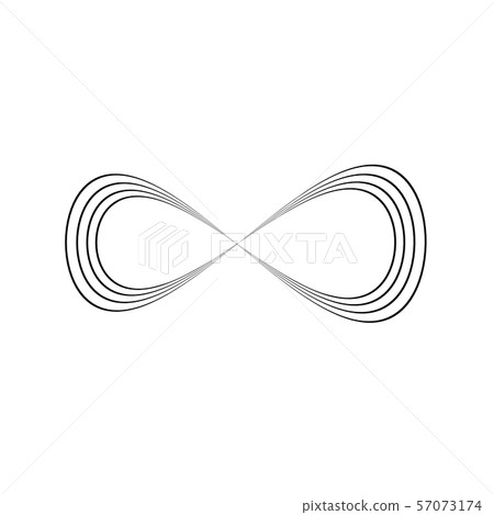 Infinity symbol of multiple thin black lines.... - Stock Illustration ...
