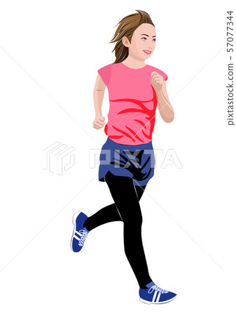 Female runner - Stock Illustration [57077344] - PIXTA