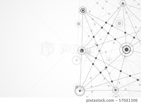 Abstract connecting dots and lines with geometric - Stock Illustration ...