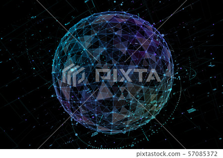 Concept of Network, internet communication - 3d... - Stock Illustration ...