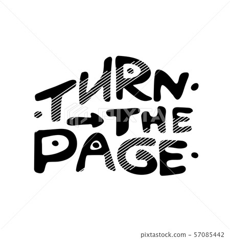 Turn the page hand draw quote - Stock Illustration [57085442] - PIXTA