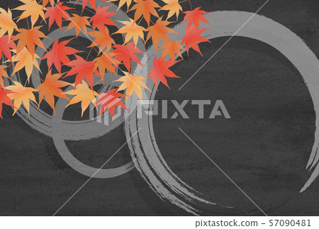 Autumn leaves water wheel background black - Stock Illustration ...