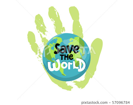Save the world, protect our planet, eco... - Stock Illustration ...