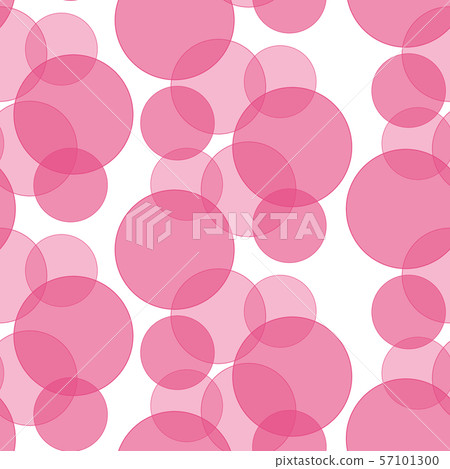 Translucent circle seamless pattern pink - Stock Illustration [57101300 ...
