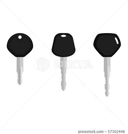 Key sets covered with black plastic separated... - Stock Illustration ...