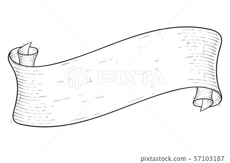 Paper scroll. Hand drawn sketch - Stock Illustration [57103187] - PIXTA