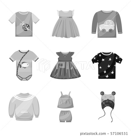 Vector illustration of cloth and apparel... - Stock Illustration ...