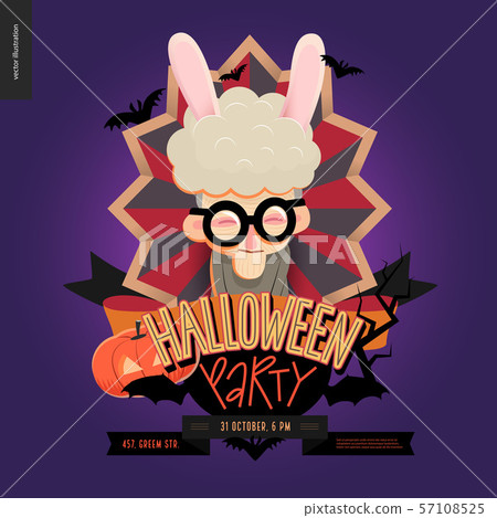Halloween Party composed sign - Stock Illustration [57108525] - PIXTA