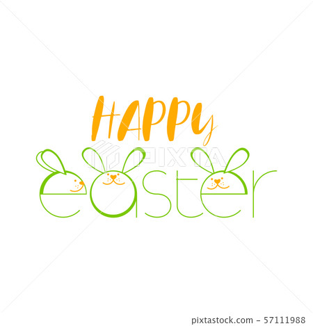 happy easter design template - Stock Illustration [57111988] - PIXTA
