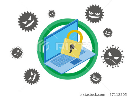 PC PC security virus lock - Stock Illustration [57112205] - PIXTA