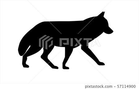 black Fox icon on the background,vector... - Stock Illustration ...